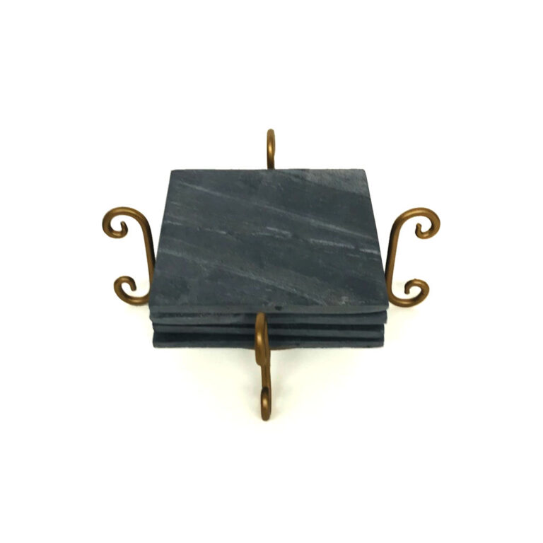 Metal Coaster Stand. Attractive elegant scrolls design.