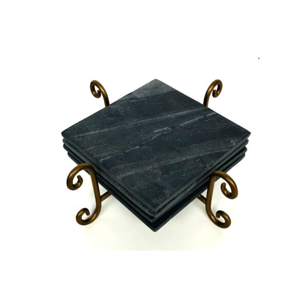 Metal Coaster Stand. Attractive elegant scrolls design.