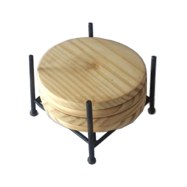 Wire Coaster Holders. Upscale powder coated black finish