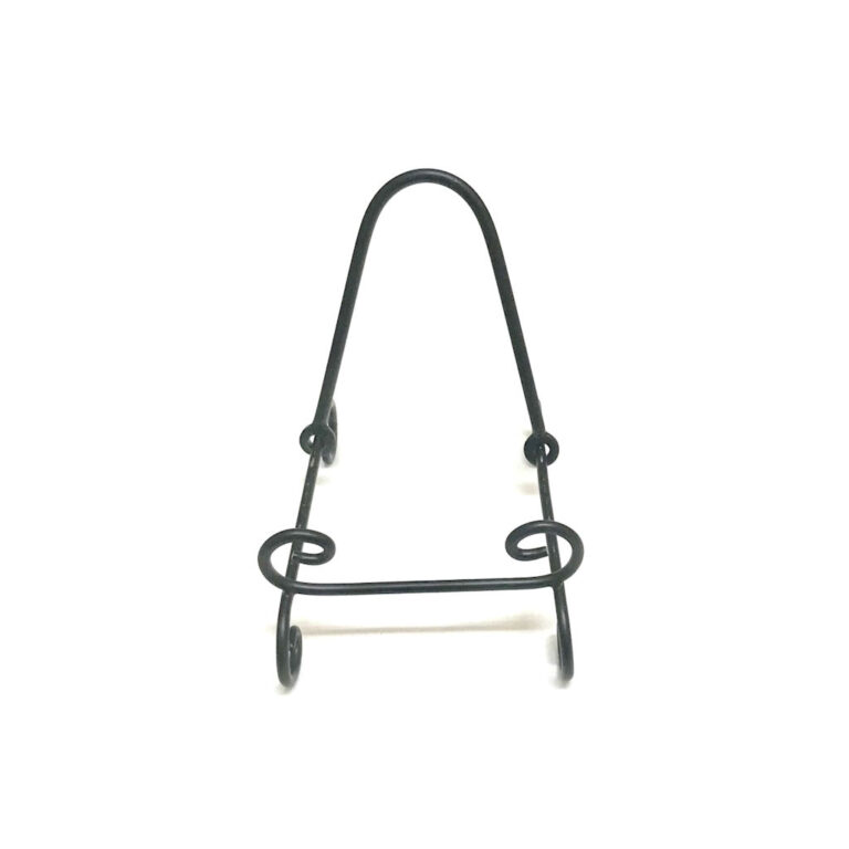 Black Metal Coaster Holder. Adjustable back slider. Holds 6.