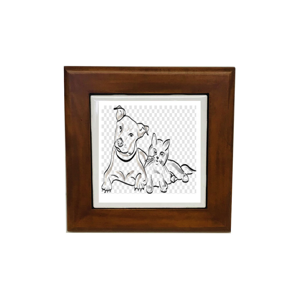 Tile Photo Frames. Made from renewable hardwood. Laserable